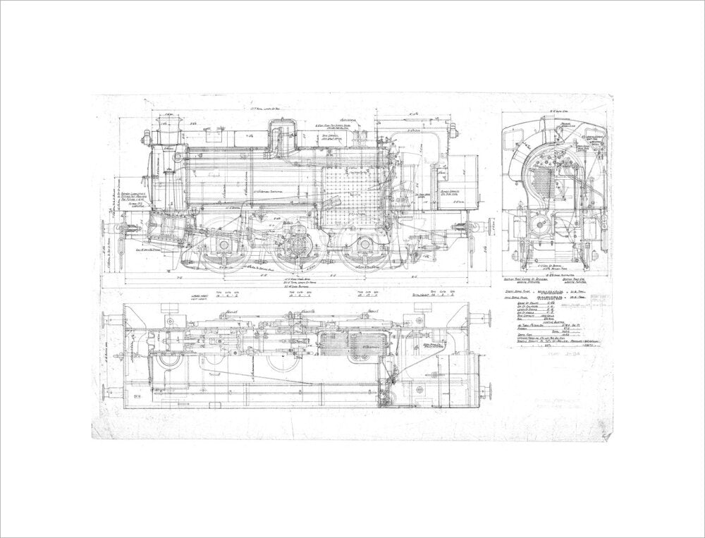 General arrangement of 0-6-0ST Hunslet Austerity (LNER J94 class) loco ...